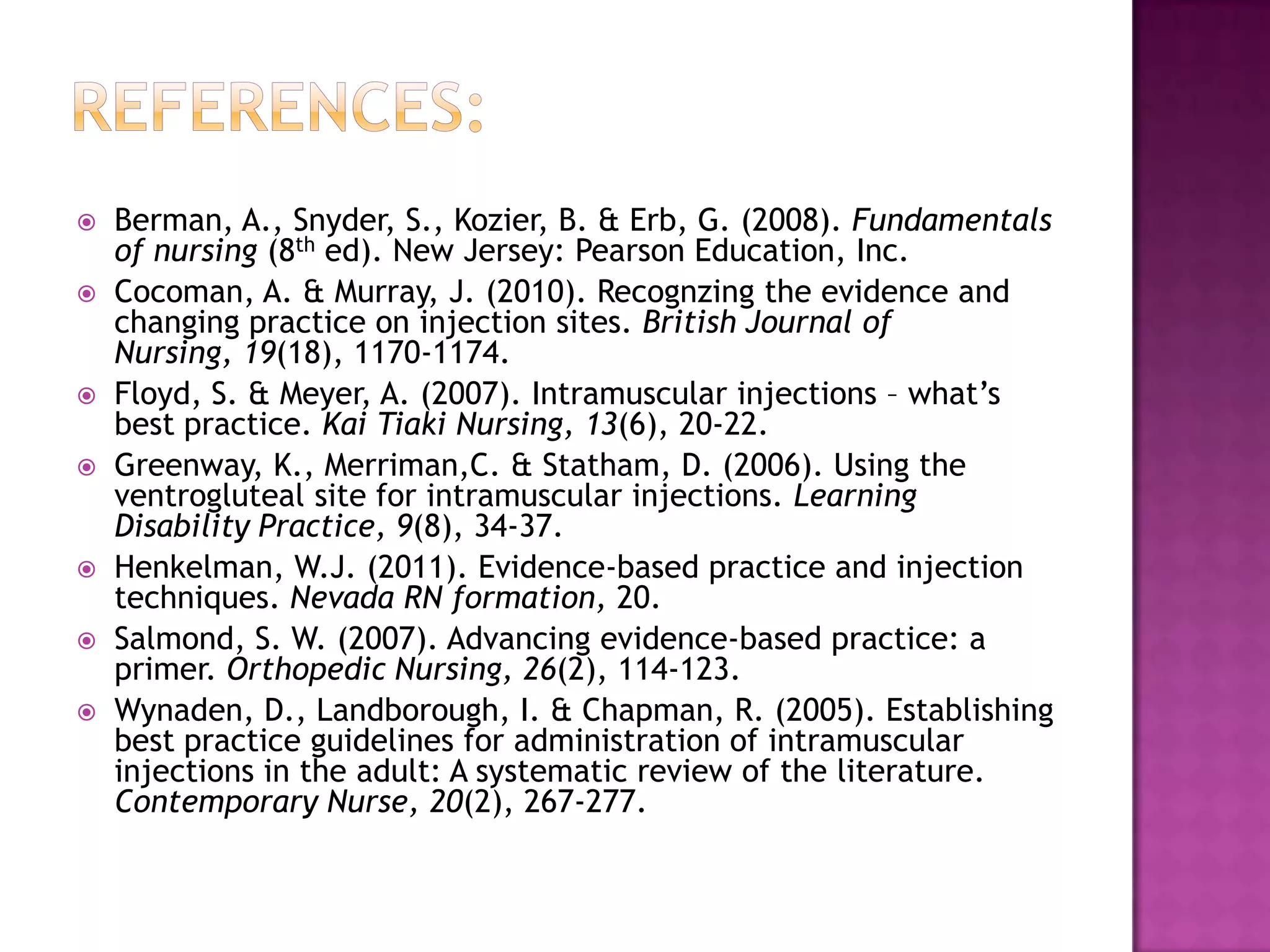 Best practice in intramuscular injections | PPTX