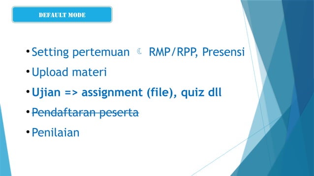 Tutorial cara menggunakan MOCA (Manajemen pembelajaran (LMS) berbasis Moodle) | PPT