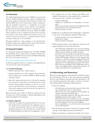 MMA - Consumer Best Practices Guidelines | PDF