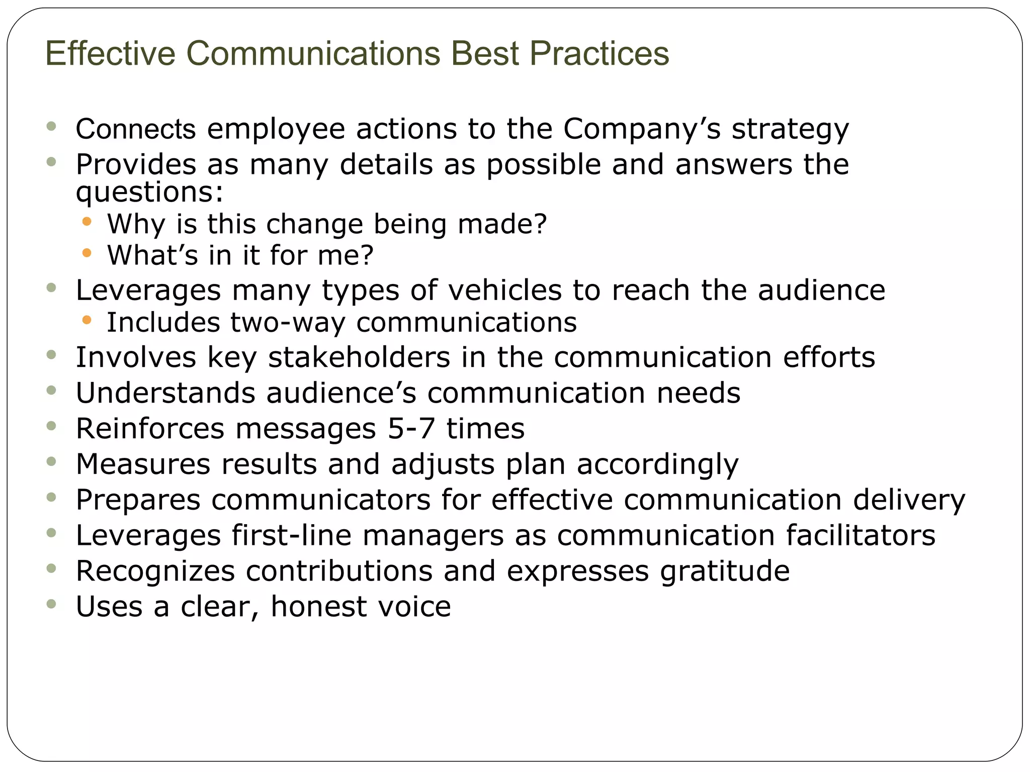 Effective Communications Tool Kit: Best Practices | PPT | Human ...