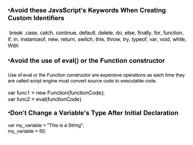 Javascript And Jquery Best Practices Ppt