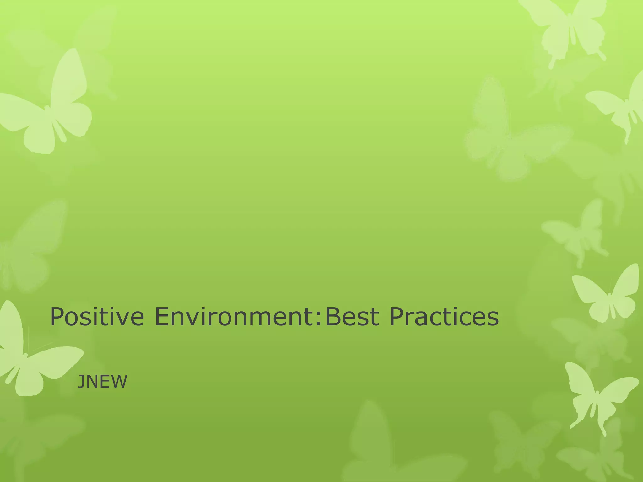 Best practices environment | PPT