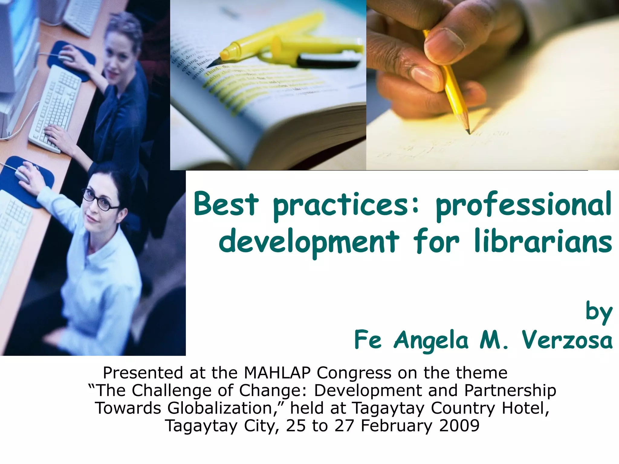 Best Practices Professional Development For Librarians | PPT
