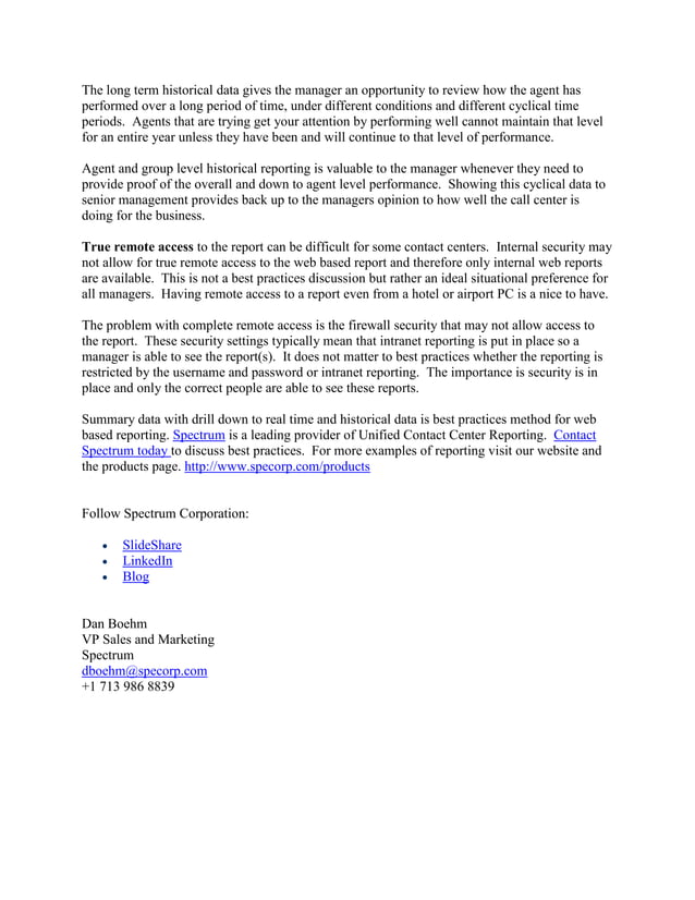 Best practices web based reporting | PDF