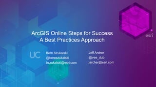 Esri 2016 User Conference - ArcGIS Online steps for success | PPTX