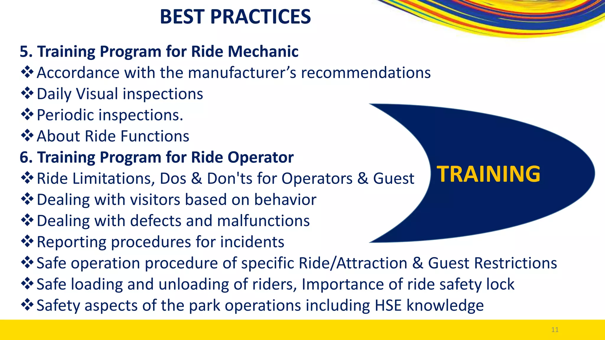 Best Practices Amusement Rides Operation & Maintenance | PPTX
