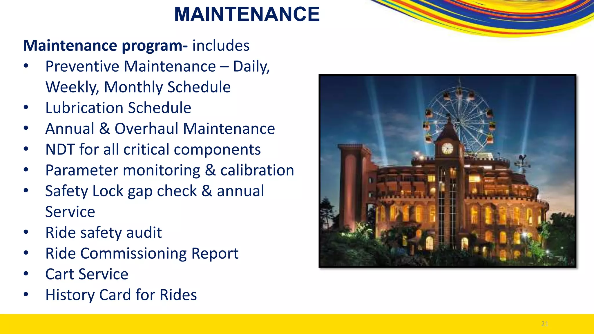 Best Practices Amusement Rides Operation & Maintenance | PPTX