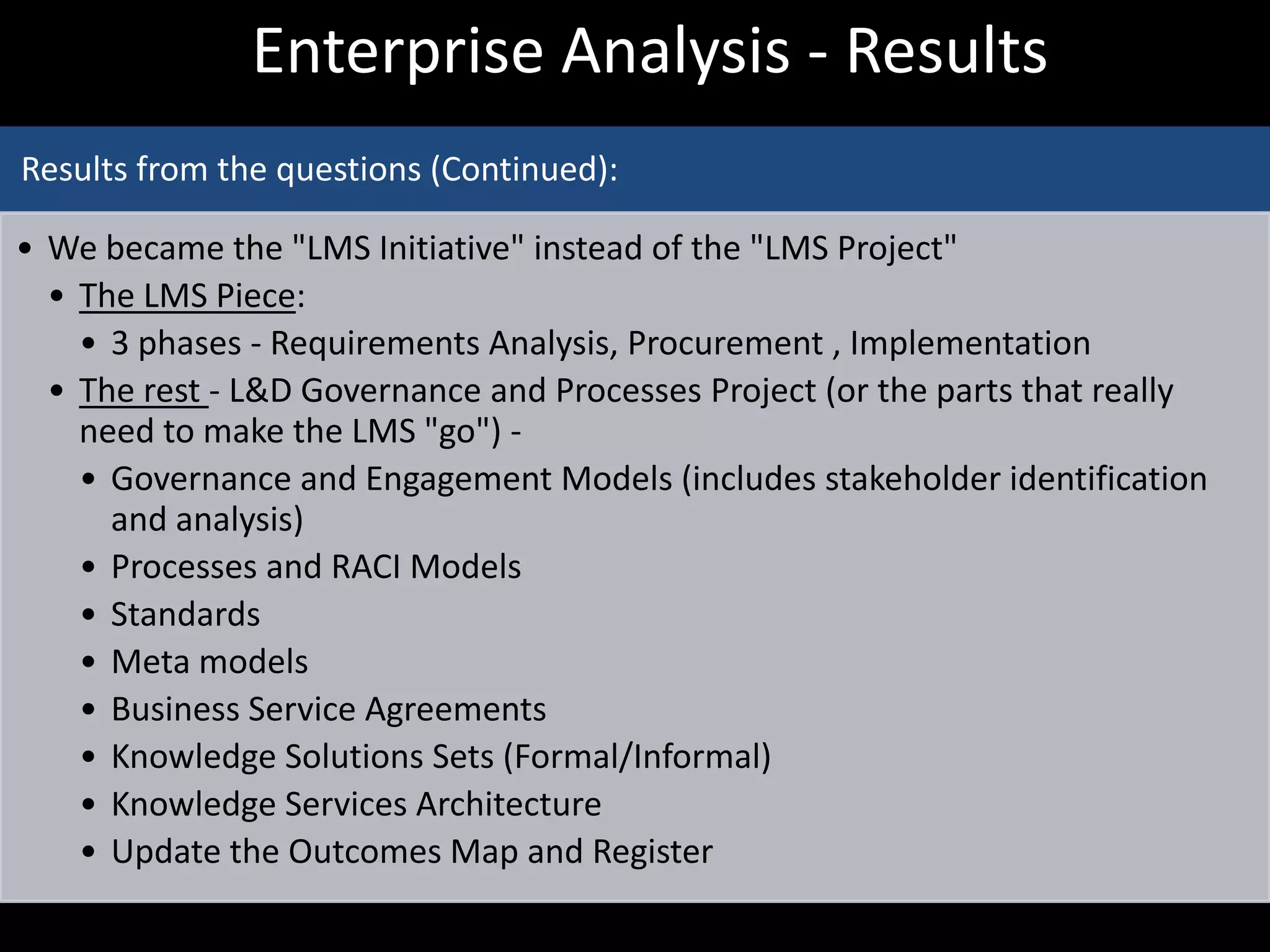 Best practices and competencies for Enterprise Analysis | PPTX