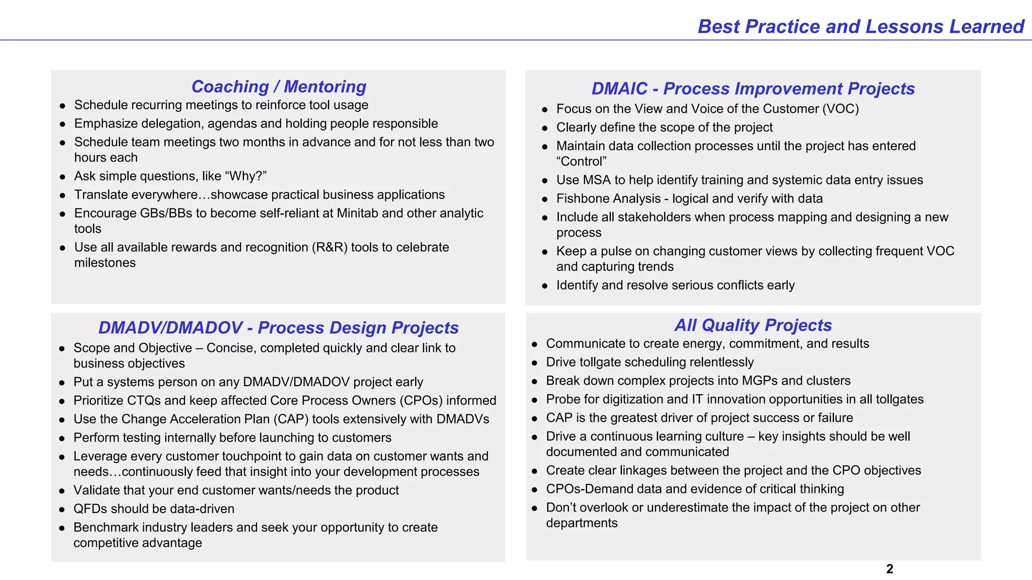 Operational Excellence Best Practices and Lessons Learned | PPT
