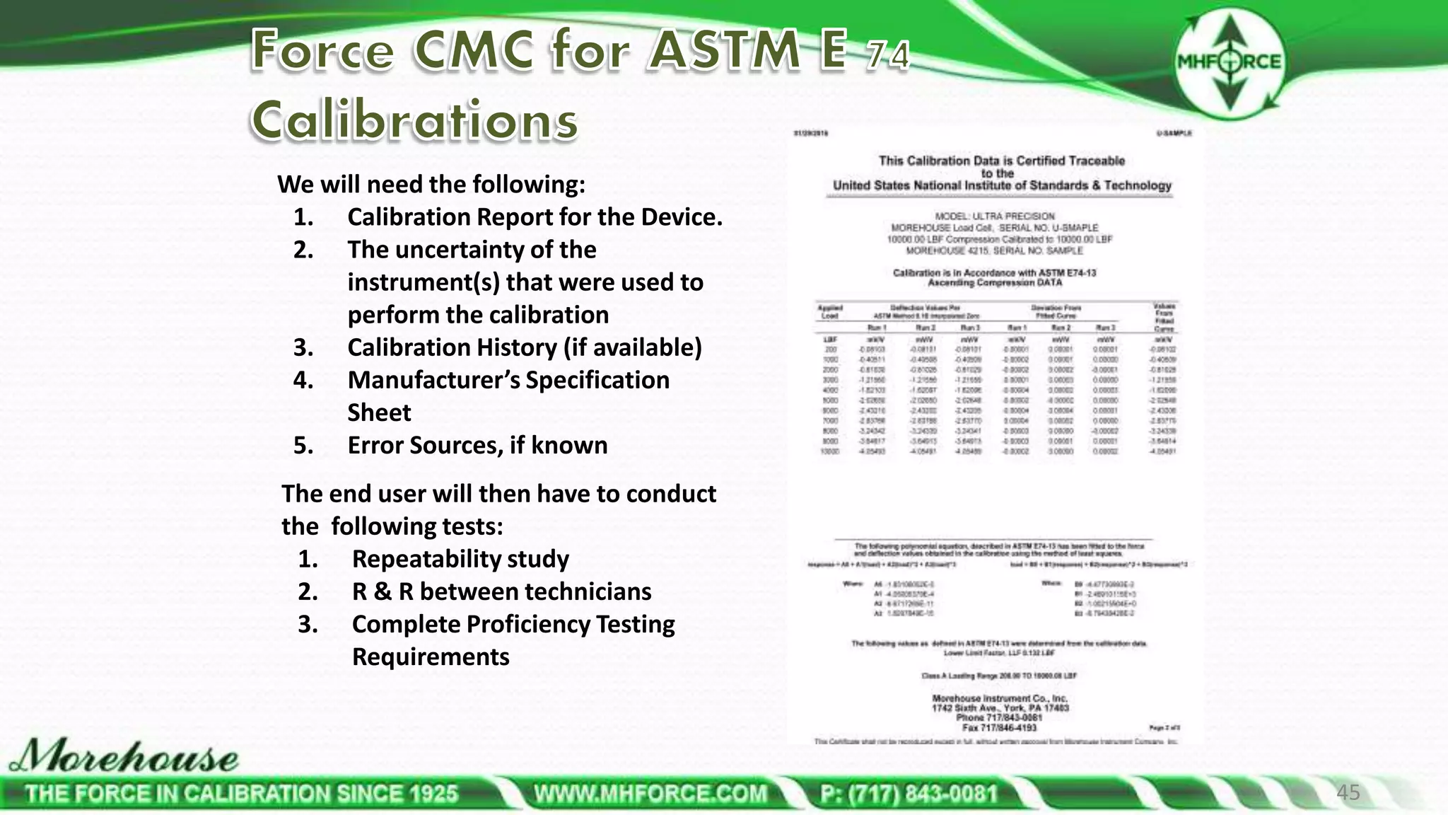 Force Measurement - Best load cell calibration practices | PPTX