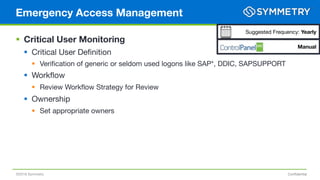Best Practices for SAP Access Controls | Symmetry™ | PDF