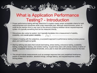 Best Practices for Applications Performance Testing | PPT
