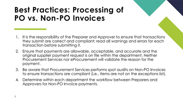 Best practices for automating invoice Approval Process for PO vs. Non Po Invoices | PPT