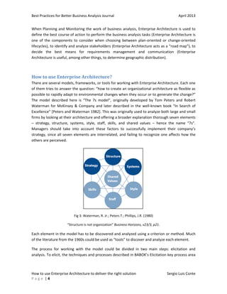 Best Practices for BA: Using enterprise architecture to deliver the ...