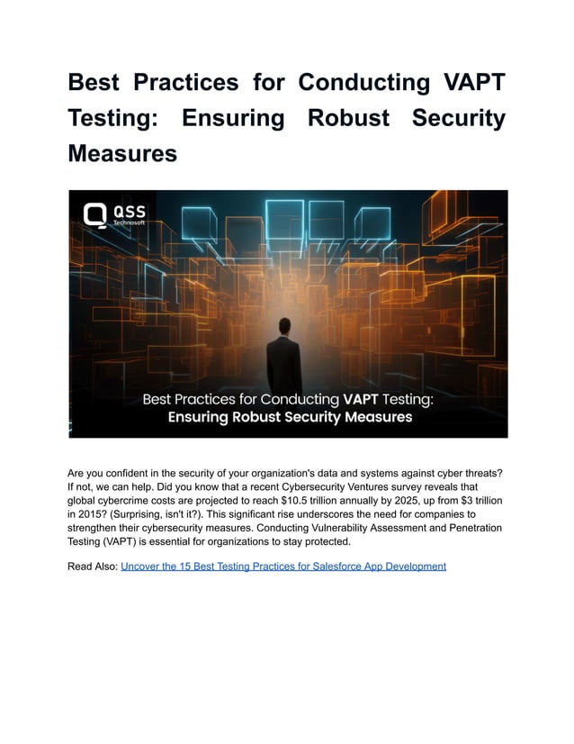 Best Practices for Conducting VAPT Testing_ Ensuring Robust Security ...