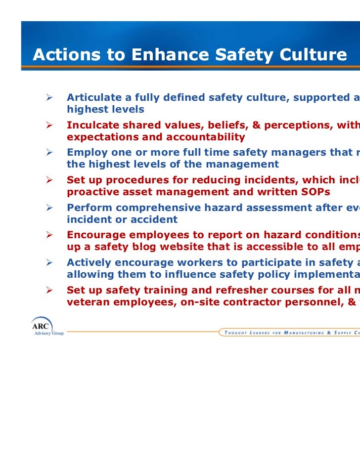 Best Practices For Creating Safety Culture A Ghosh Arc Orlando 2008