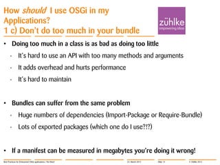 Best Practices for (Enterprise) OSGi applications - Tim Ward | PDF ...