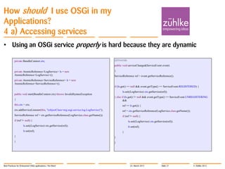 Best Practices for (Enterprise) OSGi applications - Tim Ward | PDF | Web Development | Internet