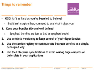 Best Practices for (Enterprise) OSGi applications - Tim Ward | PDF ...
