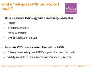 Best Practices for (Enterprise) OSGi applications - Tim Ward | PDF | Web Development | Internet
