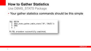 Best Practices for Oracle Exadata and the Oracle Optimizer | PDF