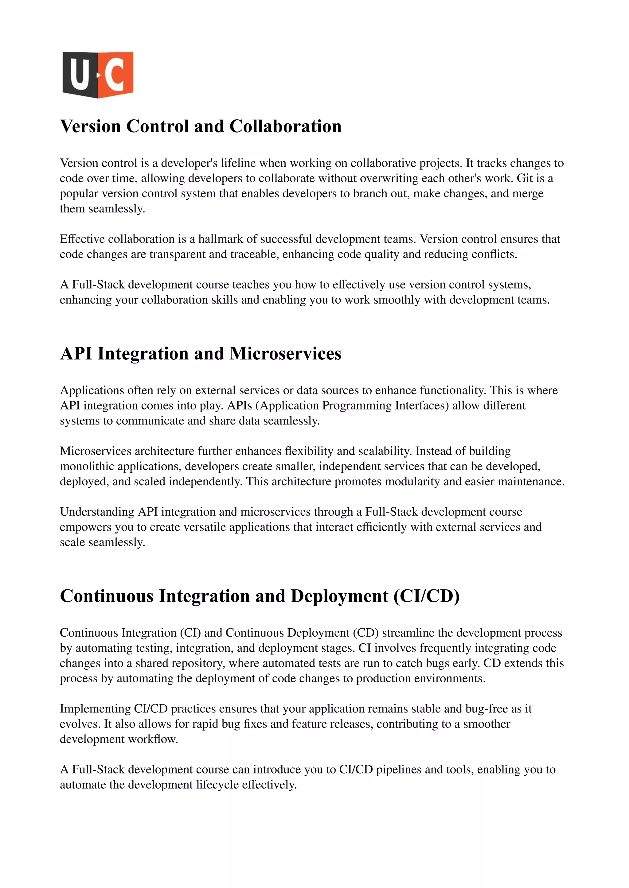 Best Practices for Full-Stack Development: A Comprehensive Guide | PDF
