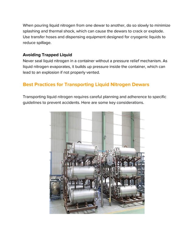 Best Practices for Handling and Transporting Cryogenic Dewars | DOCX ...
