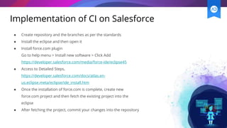 Best practices for implementing CI/CD on Salesforce | PPT