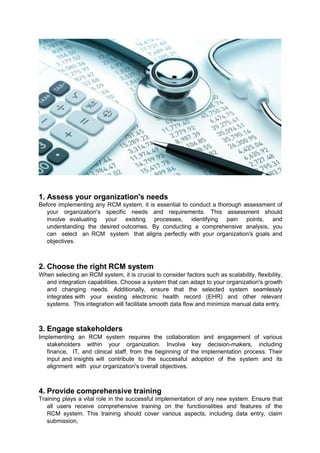 Best Practices For Implementing Revenue Cycle Management System In ...