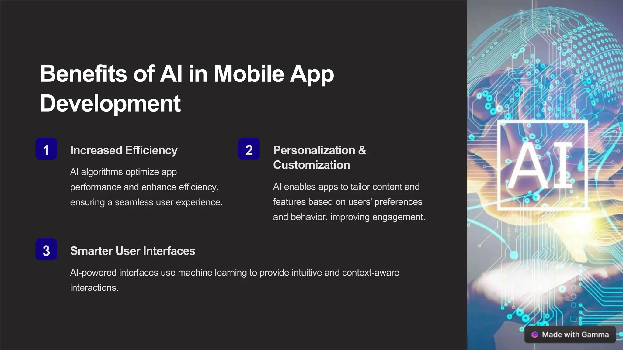 Transforming User Experiences: The Impact of AI in Modern Mobile App Development | PPT