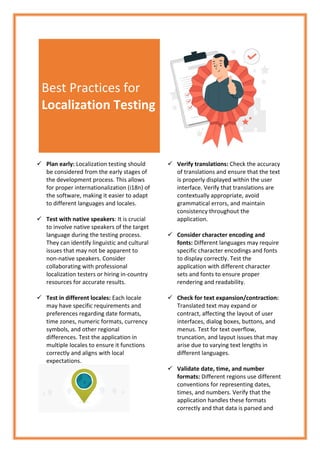 Best Practices for Localization Testing Services | PDF