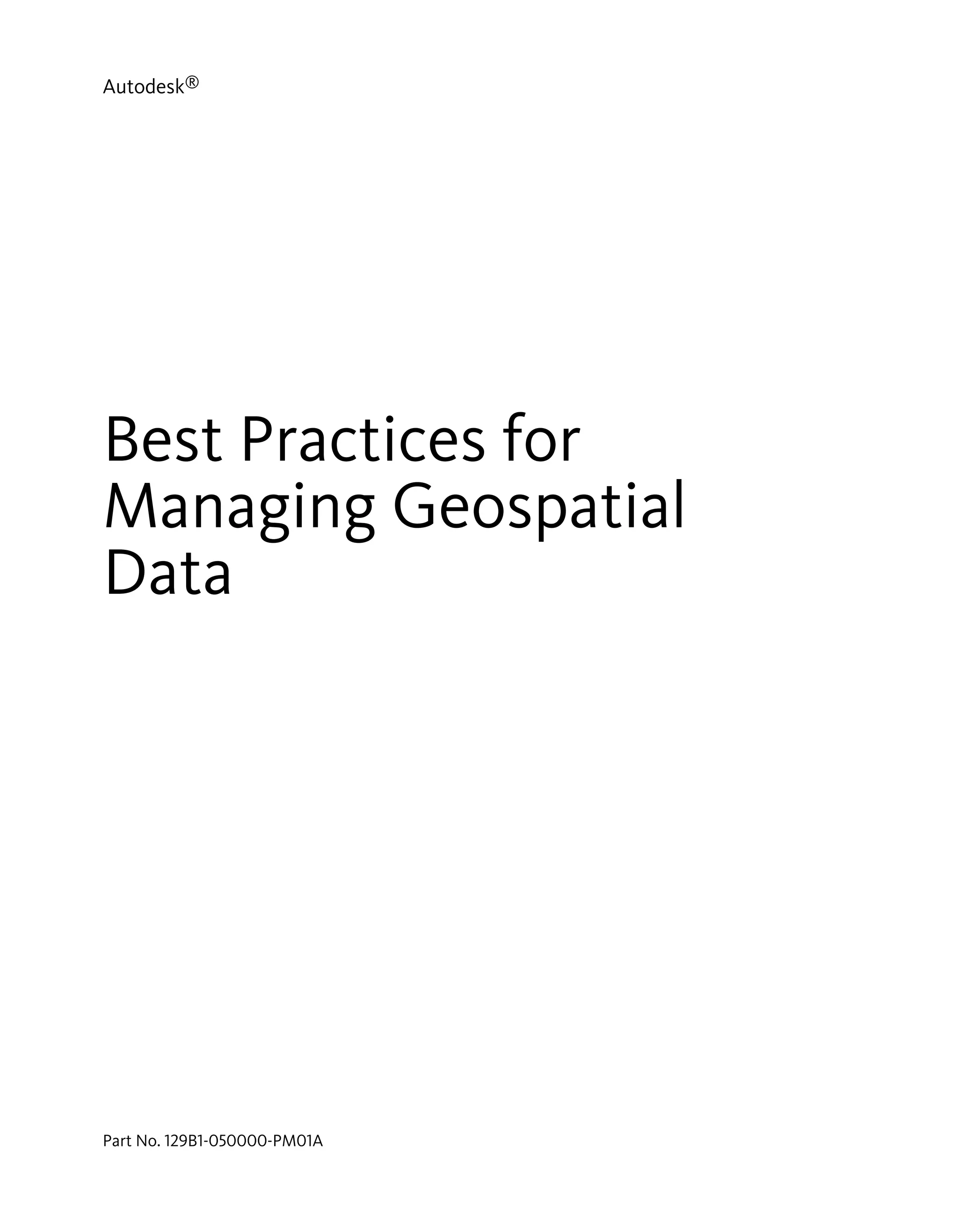 Best practices for_managing_geospatial_data1 | PDF