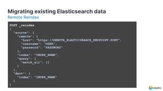 Migrating to Elasticsearch Service on Elastic Cloud | PDF