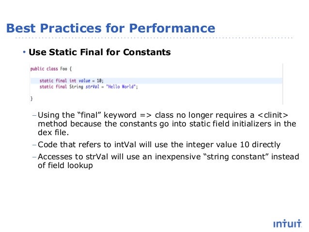 Best Practices For Mobile App Development Android March 15 2013 Ts