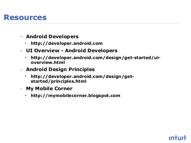 Best Practices For Mobile App Development Android March 15 2013 Ts