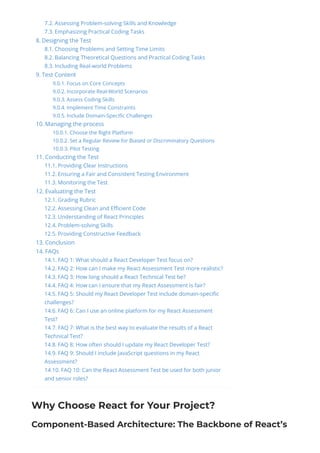 Best Practices for React Developer Test Technical Assessment for Hiring.pdf