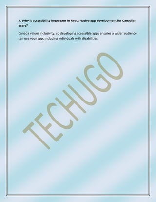 Best Practices for React Native Apps in Canada’s Tech Scene | PDF