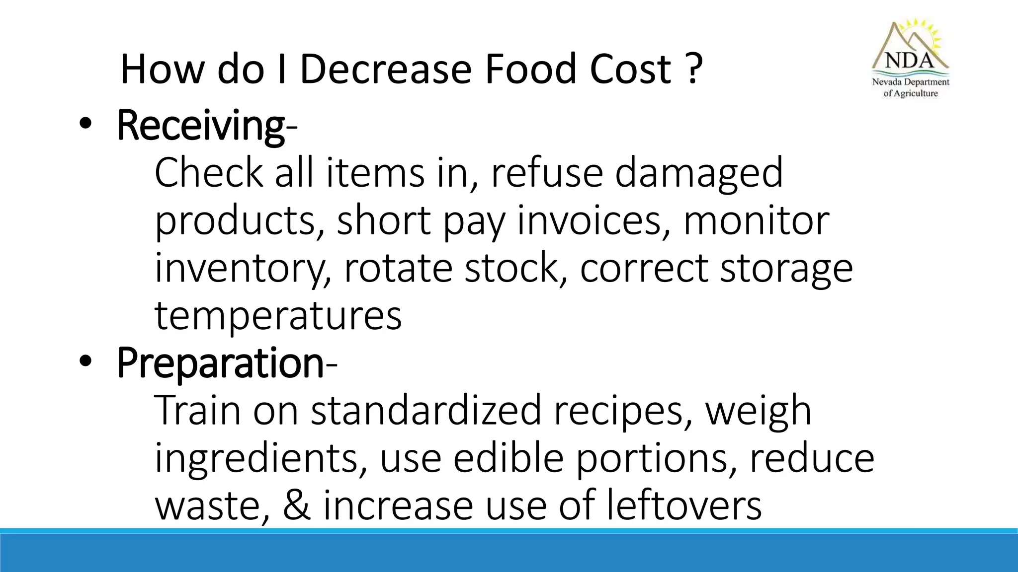 Best practices Reducing Food Cost & Food Waste | PPTX