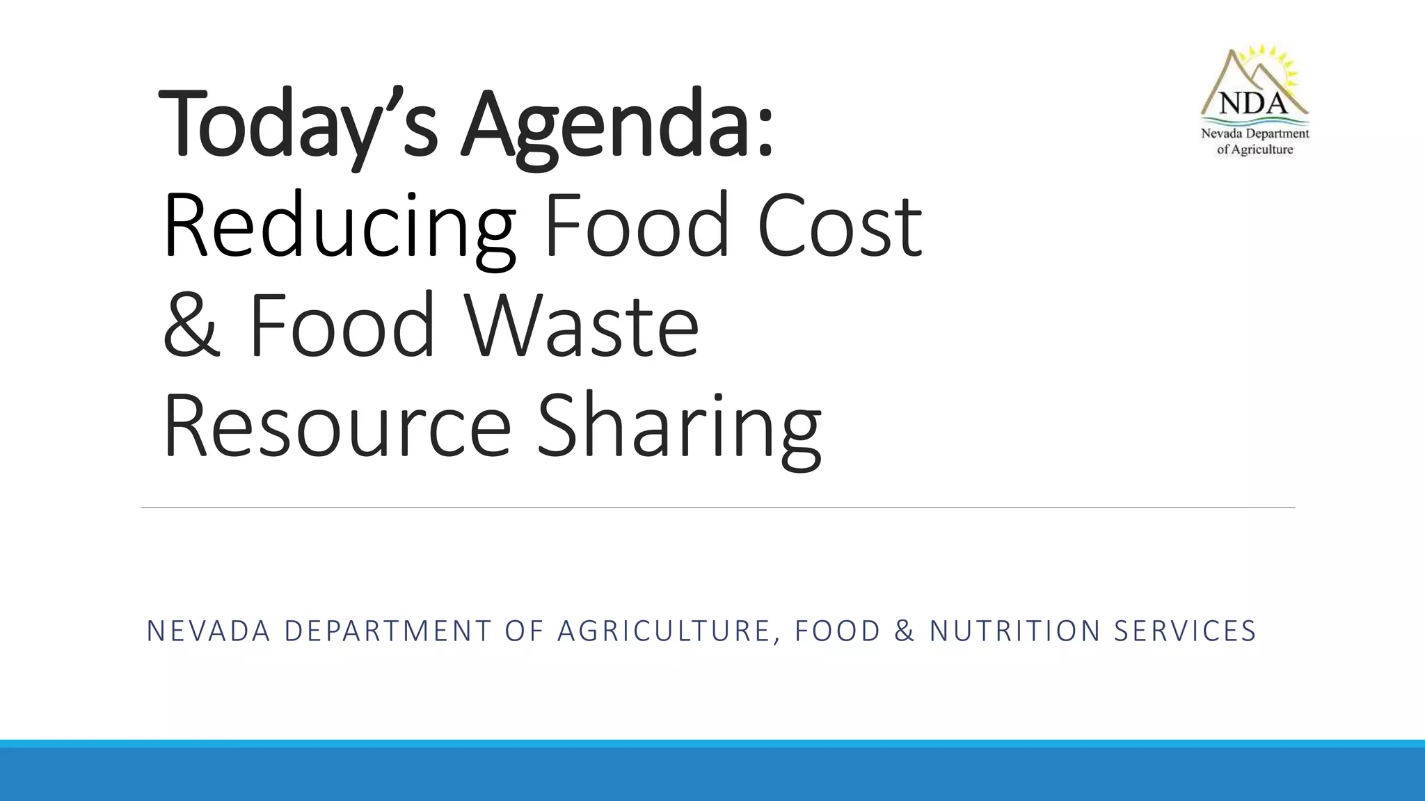 Best practices Reducing Food Cost & Food Waste | PPTX