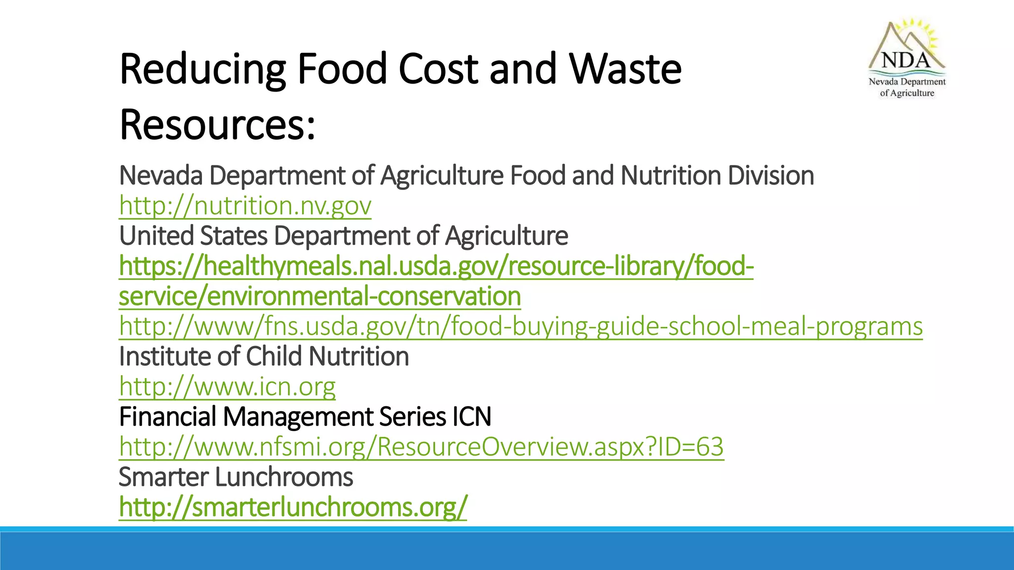 Best practices Reducing Food Cost & Food Waste | PPT