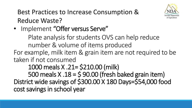 Best practices Reducing Food Cost & Food Waste