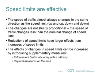 Best practices for reducing speed rune elvik | PDF