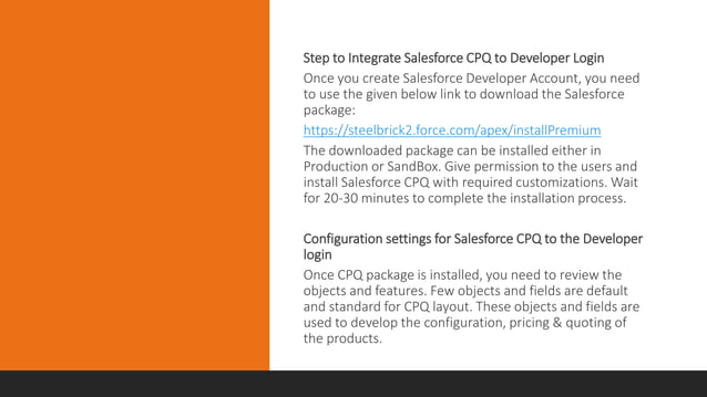 Best practices for salesforce cpq implementation | PPTX