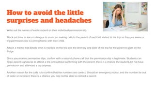 Best practices for school trips | PPTX