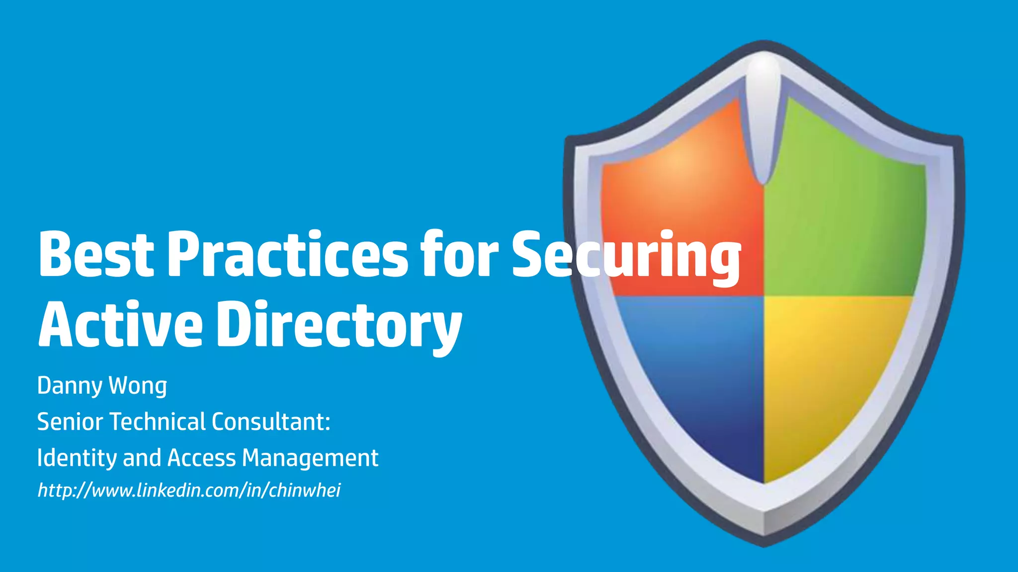 Best Practices for Securing Active Directory v2.0 | PPTX