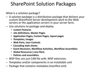 Best practices for share point solution deployment | PPT