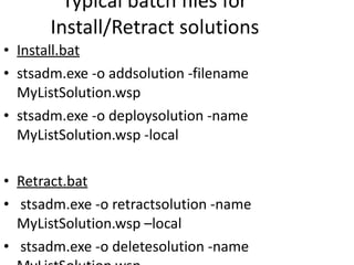 Best practices for share point solution deployment | PPT