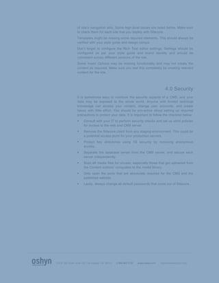 Oshyn Best Practices For Sitecore CMS | PDF