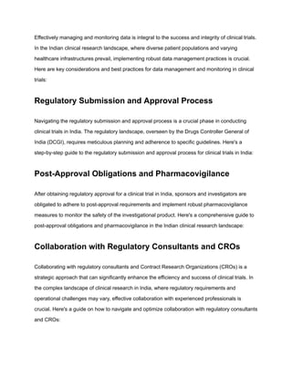 Best Practices for Successful Clinical Trials Approval in the Indian ...
