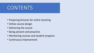 Best practices for teaching Online Courses | PPT